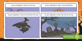 Halloween Themed Phonic Sounds Playdough Mats - Twinkl