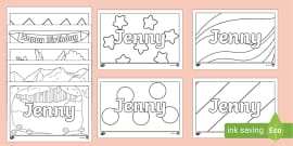 FREE! - Preston Name Simple Colouring Activity Sheets