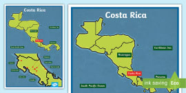KS2 Costa Rica Fact File (teacher made) - Twinkl