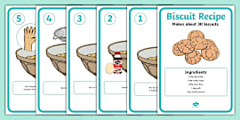 Biscuit Recipe Cards | Biscuit Recipe Activity | Twinkl