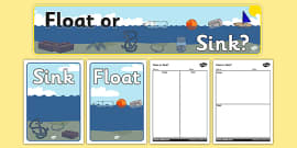 Float or Sink? Cut and Paste Worksheet | F-2 Resource