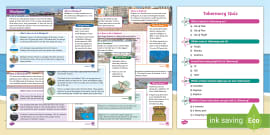 Seaside Fact File Template,seaside,beach,coast - Twinkl