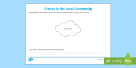 My Community Activity Worksheet | EYLF and F-2 | Twinkl