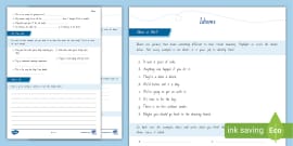 Idiom Worksheet (teacher made)