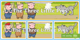 The Three Little Pigs Word Cards (teacher made) - Twinkl