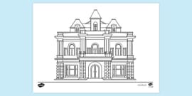 FREE! - Town Hall Colouring | Colouring Sheets - Twinkl