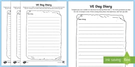 5 Day Diary Writing Frame - ESL Diary Template