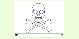 Pirate Flag Printable Template | Jolly Roger | Resource