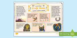 Ancient Egyptian Art Ideas for Children at KS2 Activity