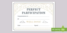 👉 Reward for Participation Certificate (Teacher-Made)