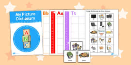 Sensory Vocabulary Picture Dictionary Word Card Set - dictionary