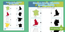 5 European Countries | Labelling Activity Worksheets-Twinkl