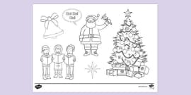 FREE! - Christmas Clip Art Colouring Page | Colouring Sheets
