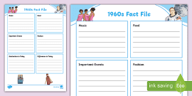 1980s Fact File Template (Teacher-Made)
