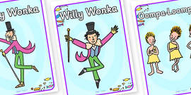 Willy Wonka Letters - Chocolate Bar Display (teacher made)