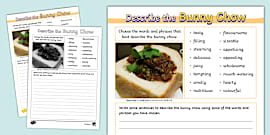 Describe the Pasta Worksheet (teacher made) - Twinkl