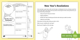 TEFL/ESL New Year's Resolutions Writing Worksheet