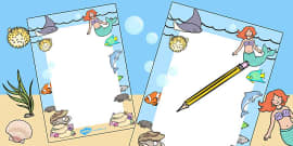 Mermaid Page Borders (Under the Sea) (teacher made)