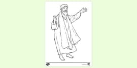 FREE! - Prophet (With Background) Colouring Sheet - Twinkl