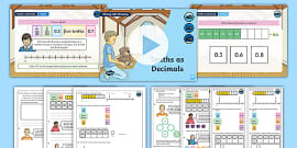 Tenths as Fractions and Decimals Worksheet - Twinkl NZ