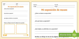 Hoja de actividad: Reporte de mi visita al museo - Twinkl