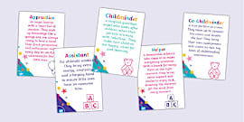 Childminder Definition Inspirational Poster (Teacher-Made)