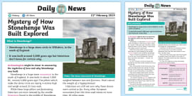 Describe Stonehenge Writing Activity,Stonehenge - Twinkl