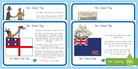 Flags of Aotearoa New Zealand Display Timeline - Twinkl