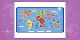 Poster Map y Byd (professor feito) - Twinkl