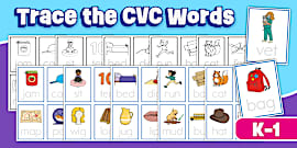 Trace the CVC Word Cards