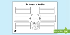 The Dangers of Smoking Labelling Worksheet | Twinkl