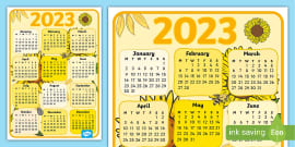 Display Calendar 2023 Calendar (teacher made) - Twinkl