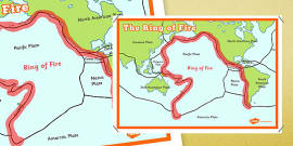 Ring of Fire Tectonic Plates Map Worksheet and Answer Key