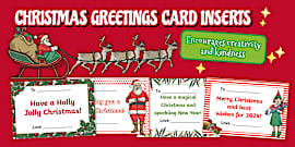 Merry Christmas Card Inserts