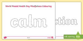 World Mental Health Day Colouring Sheet | Twinkl Resources