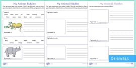 FREE! - Ronald the Rhino Acrostic Poem - Ronald the Rhino, rhyming, pattern