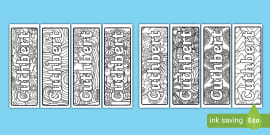 FREE! - Emerson Name Simple Colouring Bookmarks - Twinkl