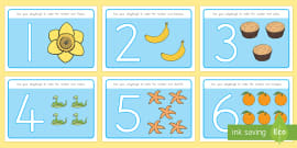 Number Words to 10 Counting Modelling Dough Mats - Twinkl