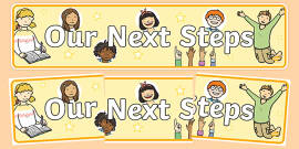 👉 EYFS Next Steps Footprint Display Pack