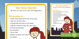 Editable Class Charter Pirate-Themed Display Poster - Twinkl