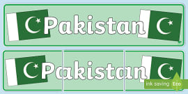 Pakistan Flag Colouring Sheet (teacher made) - Twinkl