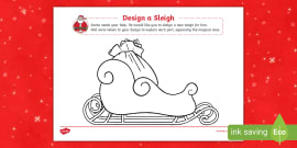 Design A Santa Sleigh Template Activity - Christmas - Twinkl