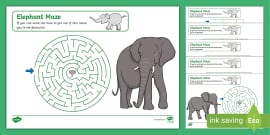 Elephant Word Search (ティーチャーメイド) - Twinkl