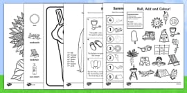 Summer Holiday Colouring Pages | Twinkl Party (teacher made)