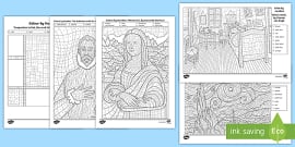 Famous Paintings Matching Worksheet / Worksheet - Twinkl