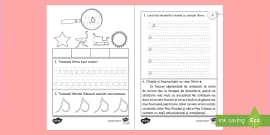 FREE! - Litera A – Fișă pentru trasarea literei mici de mână