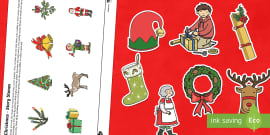 Santa's Workshop Story Stones Image Cut Outs