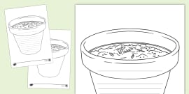 Flowerpot Writing Template