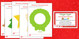 Christmas Tree Decorations Threading Activity - christmas, decoration
