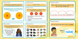 Multiplication and Division - True or False? Challenge Cards